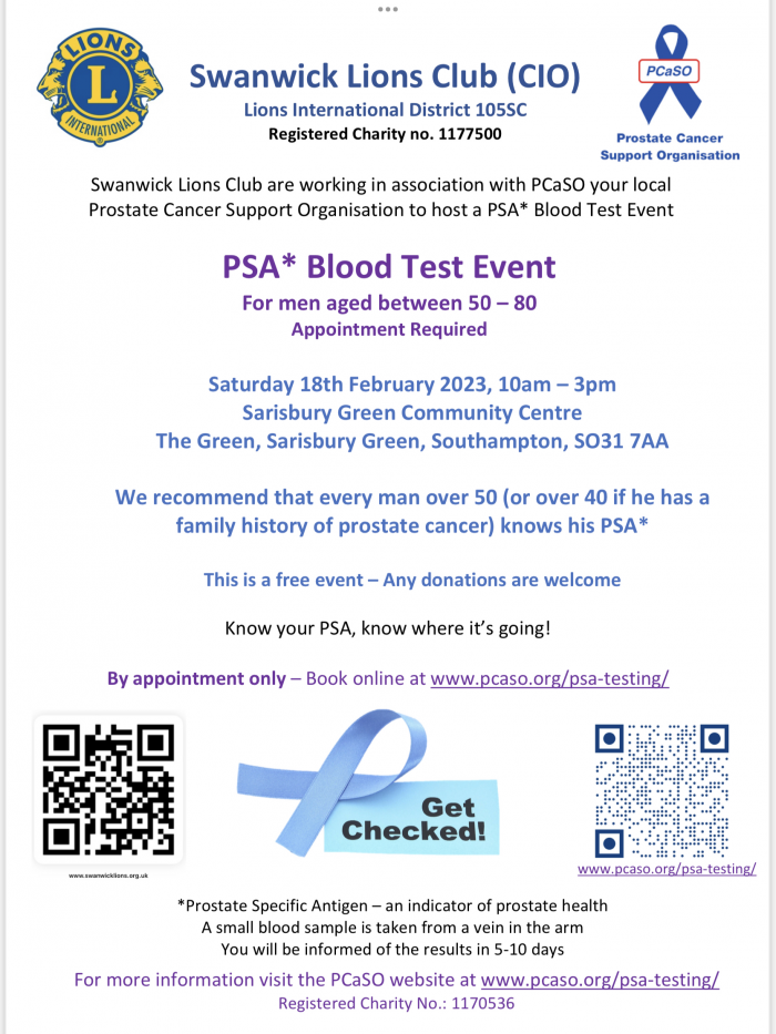 Fareham Men's Shed Members Health